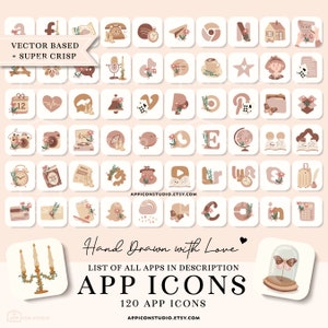 Light Academia Aesthetic IOS 14 Icons Pack, Beige Academia Ios App ...