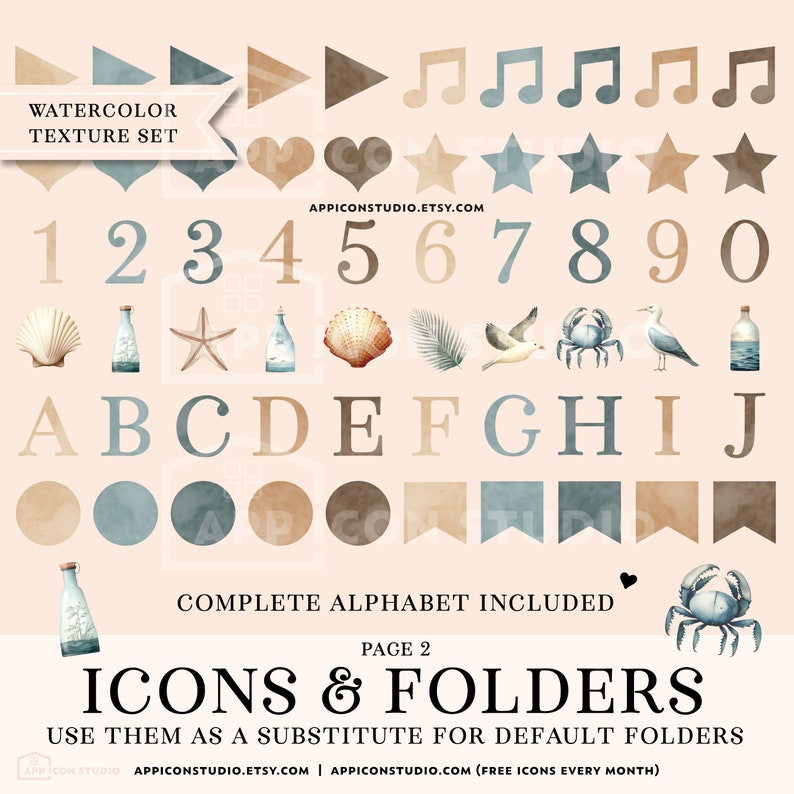 Desktop Organizer Wallpaper and Folder Icon Set Beach, Summer Mac ...