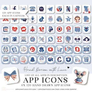 4th of July Ios App Icons iPhone Theme Cute Independence Day Summer ...