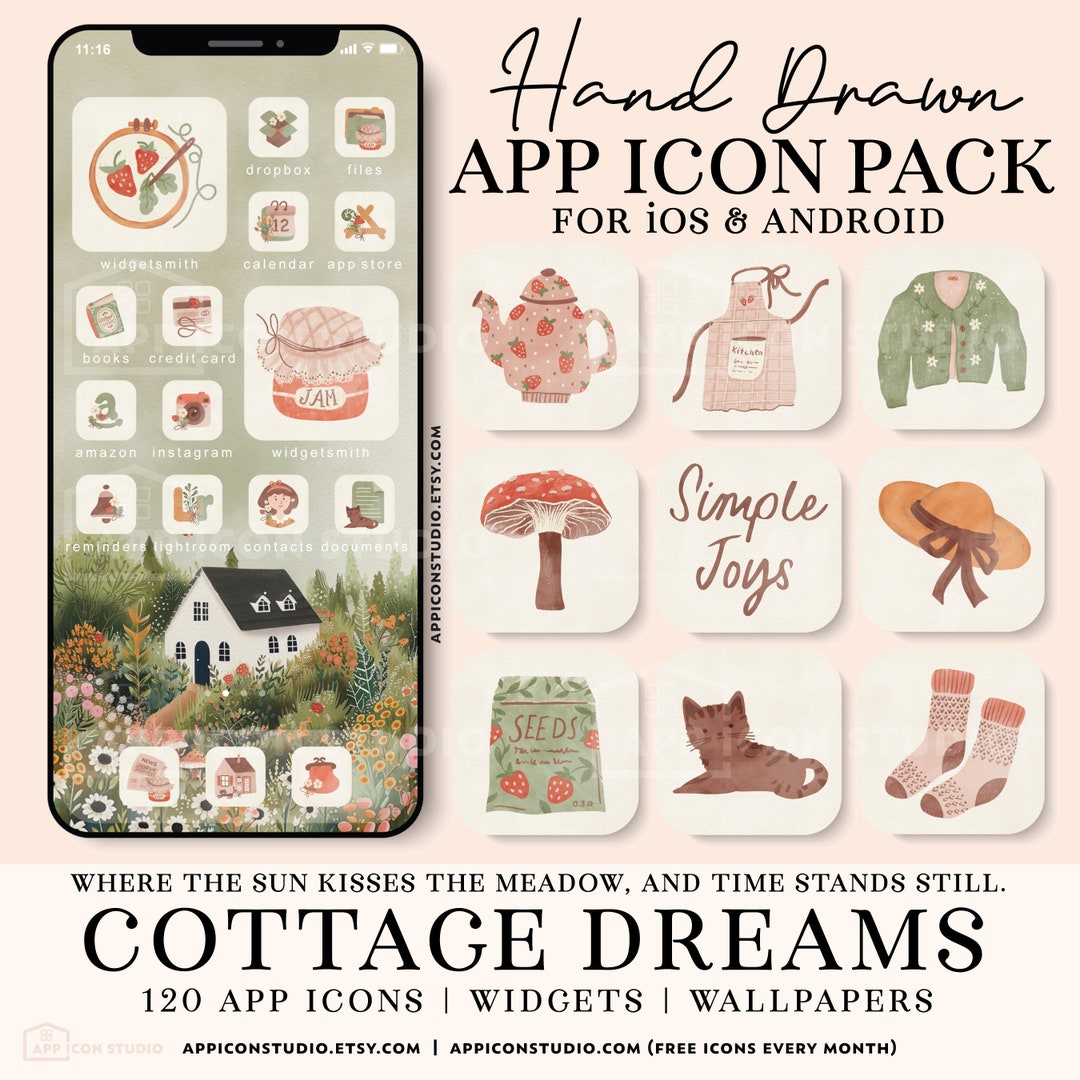 Aesthetic Cottagecore Ios App Icons iPhone Theme Wallpapers and Widgets for iPhone & Android ...