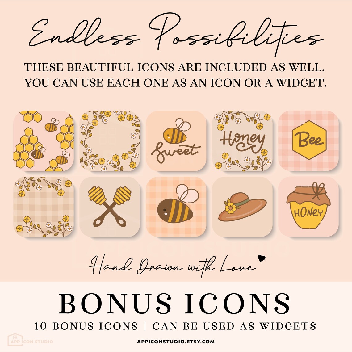 Honey Bees Aesthetic App Icons Ios 14 Icons Iphone Icons - Etsy Hong Kong