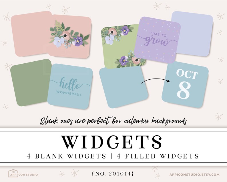 Ios14 App Icons Purple Widget Ios 14 Cover Widgetsmith Ios - Etsy