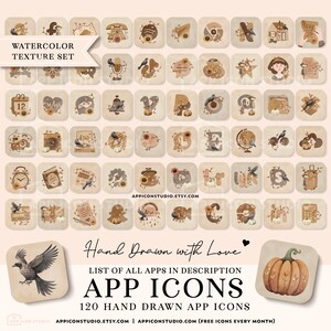 Cozy Fall App Icon Set Autumn Aesthetic Ios App Icons Custom Home ...
