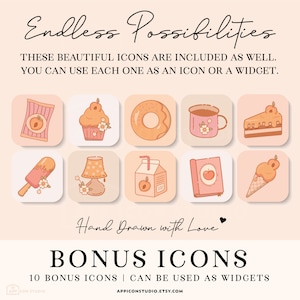 Peach Ios 14 Icons, Cottagecore Peach App Icons, Summer Aesthetic Ios14 ...