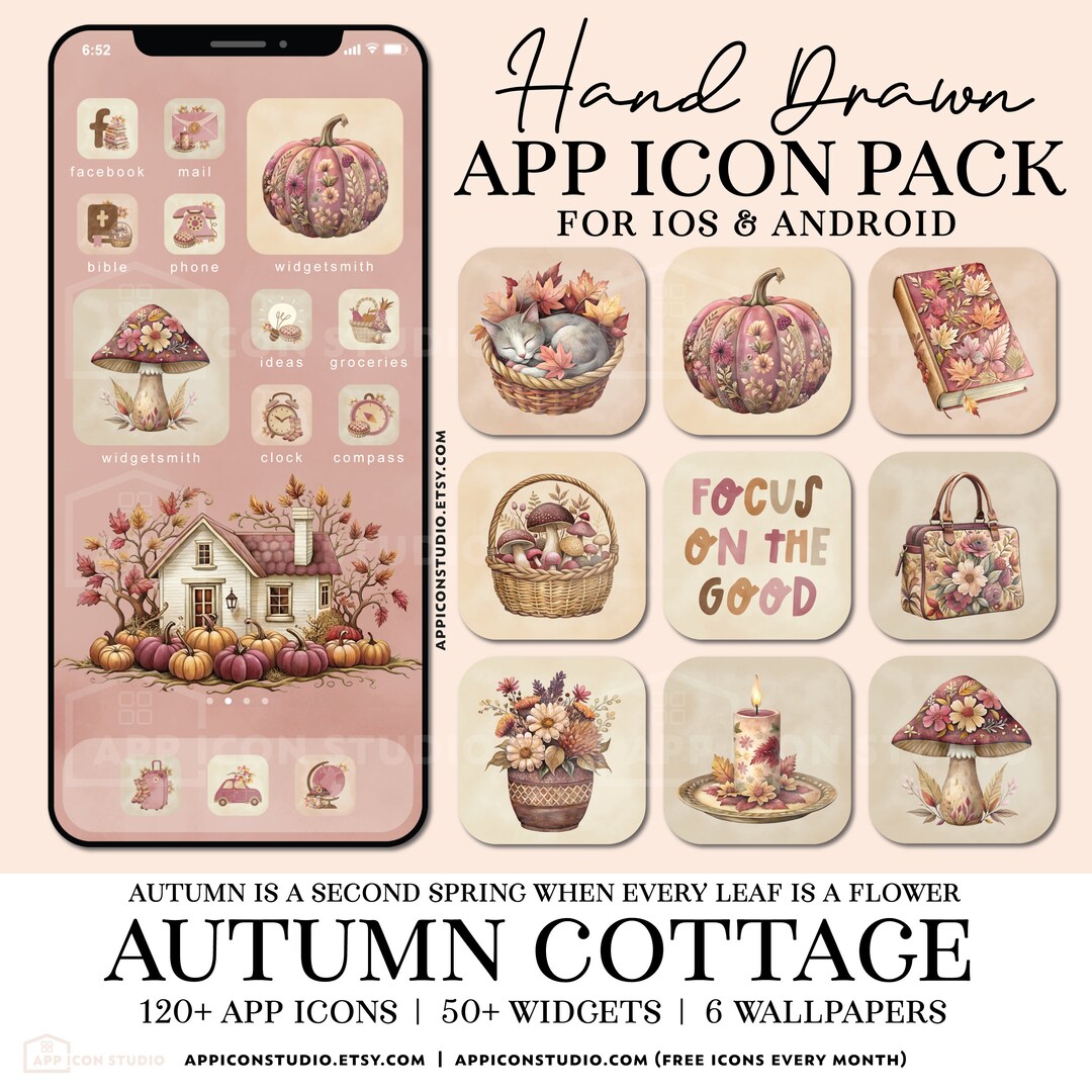 App Icons Fall Farmhouse Cottagecore Icons for Ios 14 iPhone Fall ...
