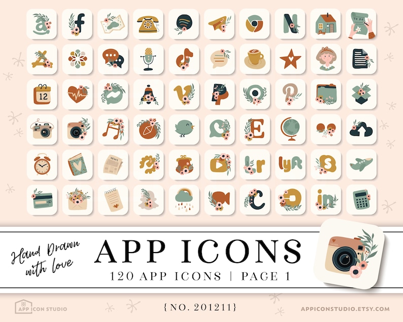 Hand Drawn App Icons Ios Icons Iphone Icons Handdrawn Ios - Etsy