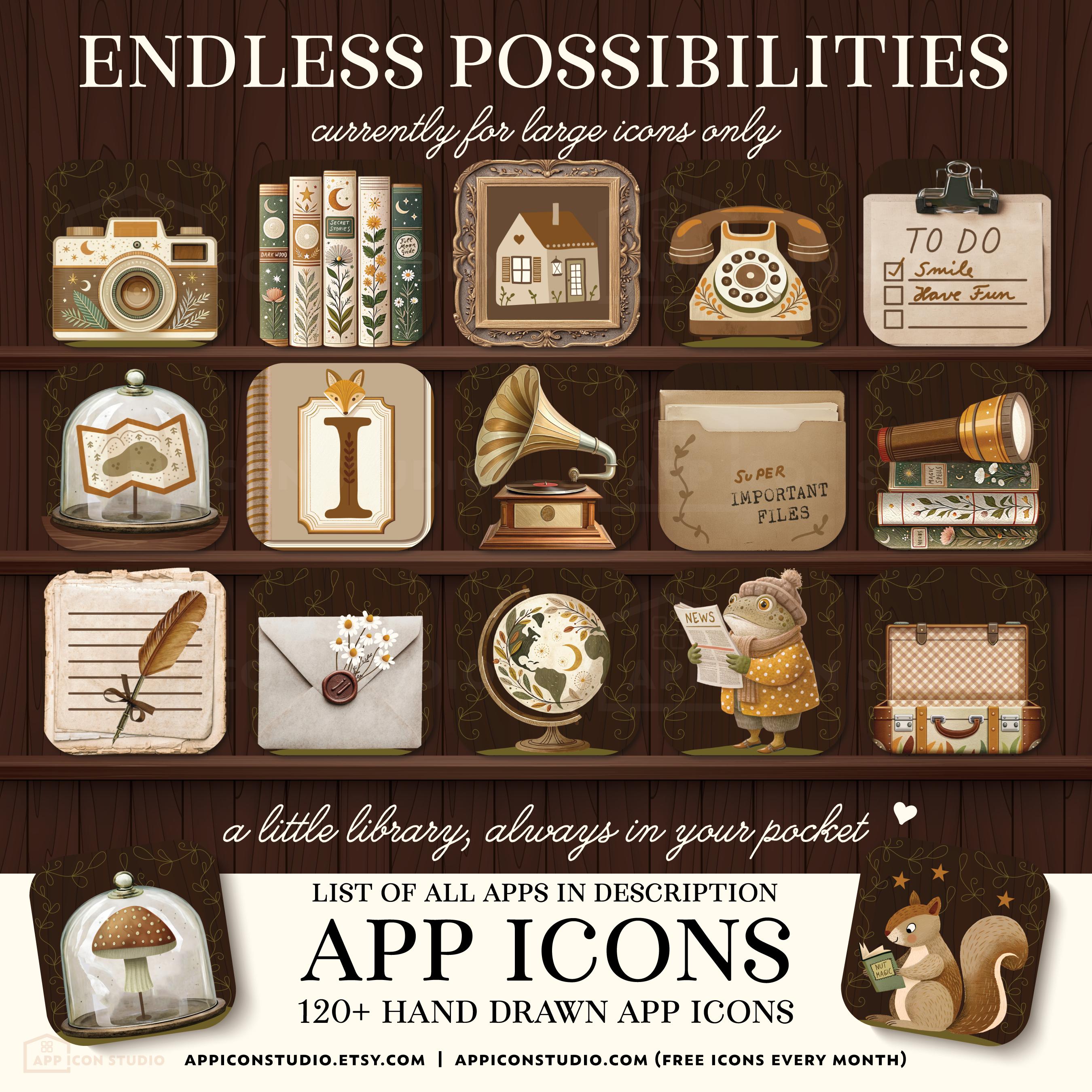 Cozy Bookshelf Wallpaper for iPad Bookshelves Background Book App Icons ...