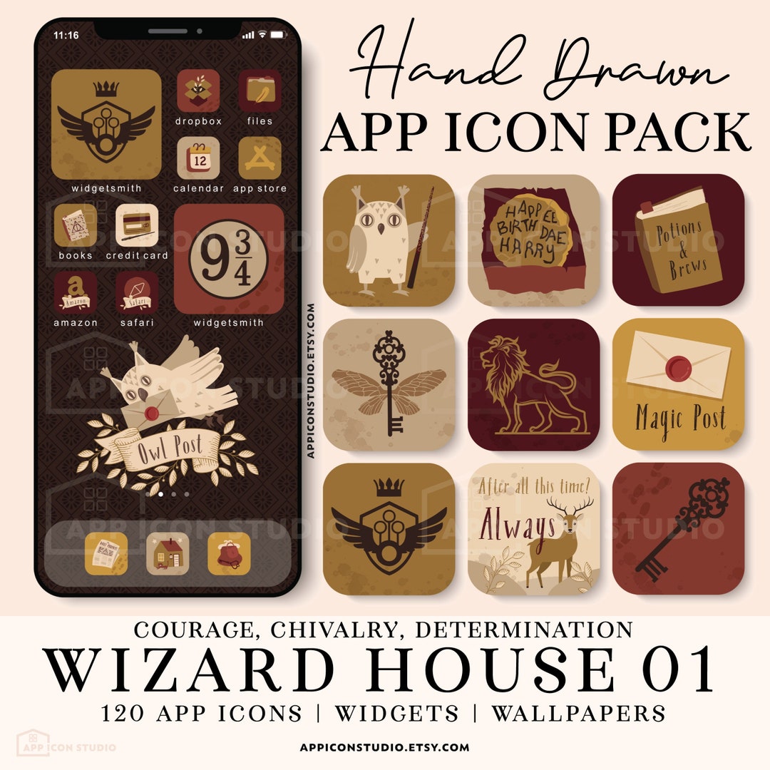 Wizard Houses App Icons, Magic School Ios 14 Icons, Wizarding iPhone ...
