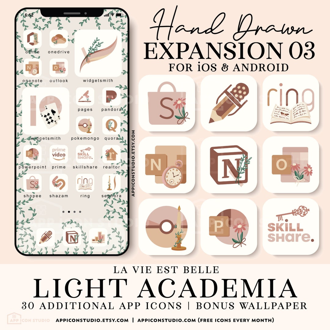 Academia App Icon Expansion Pack for iPhone and Android Phone Study ...