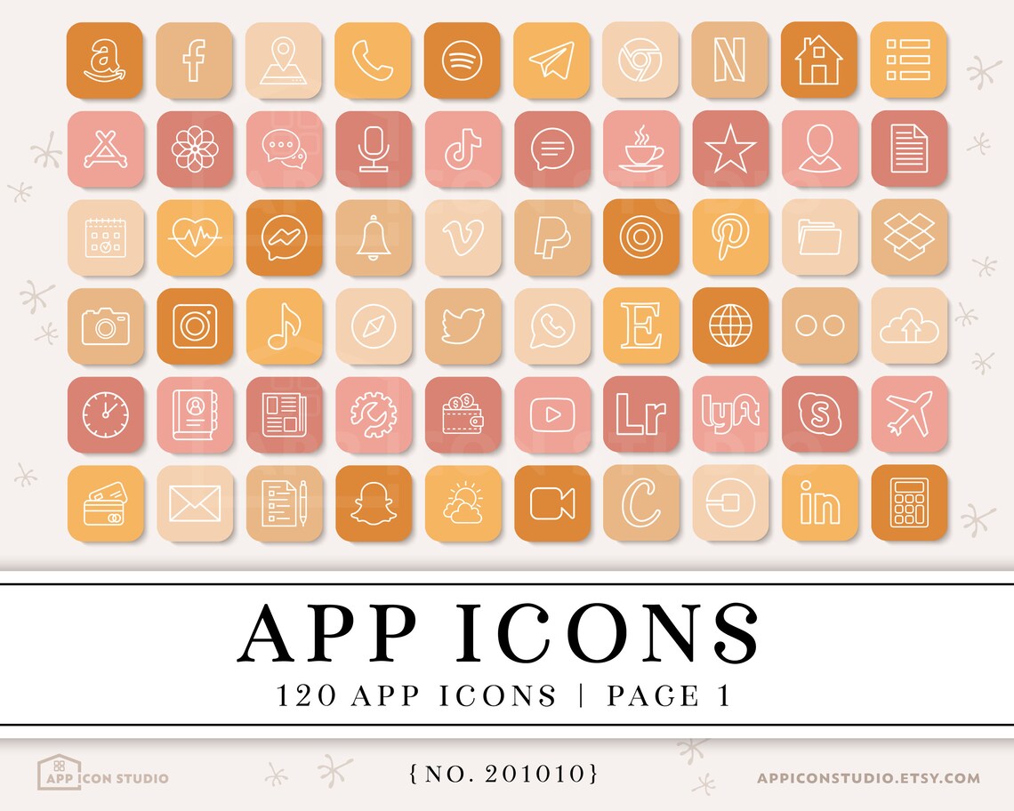Yellow Ios 14 Icons Home Screen Yellow App Icons for Ios 14 - Etsy