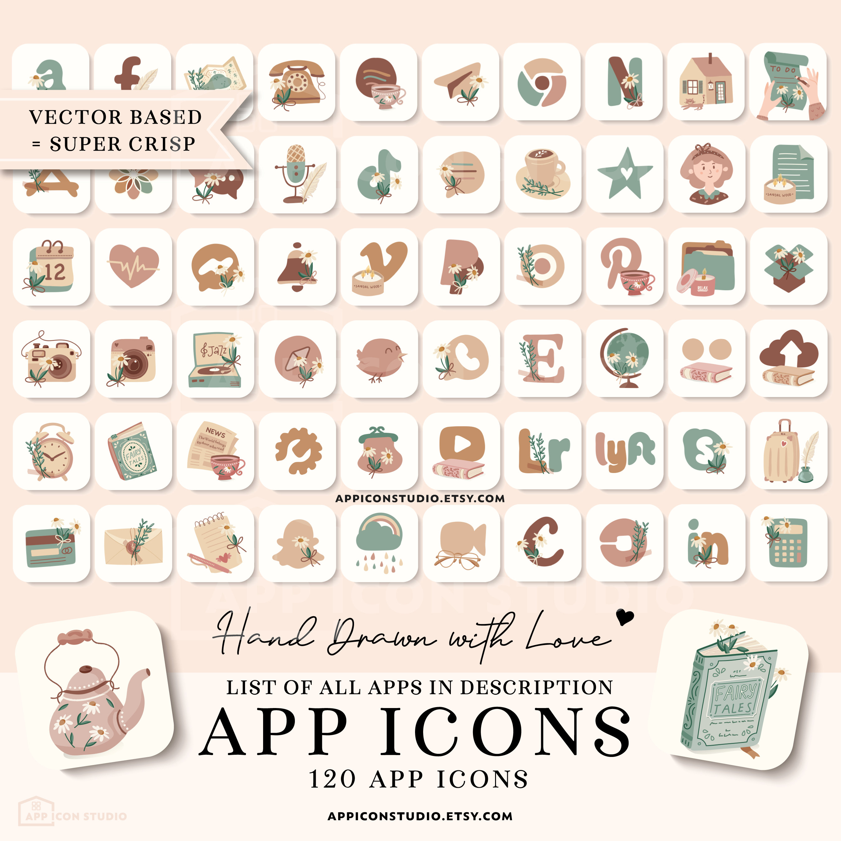 Book Lover App Icons Bookworm Ios Icons Iphone Icons for - Etsy Canada