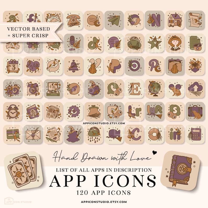 Witch Ios 14 Icons Witchcraft App Icons Pack Witchy Instagram - Etsy