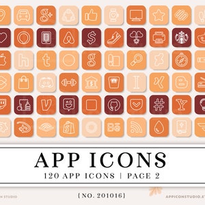 Fall App Icons, Orange Ios 14 App Icons, Fall Aesthetic, Ios Icons Fall ...