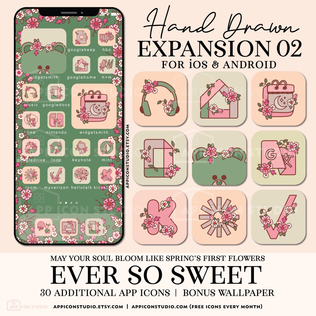 App Icons Aesthetic Green iPhone Theme Icon Pack Ios Icons Phone ...