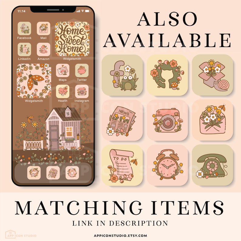 Cottagecore App Icons Ios 14 Icons for iPhone Android App Covers iPhone ...
