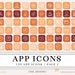 Fall App Icons, Orange Ios 14 App Icons, Fall Aesthetic, Ios Icons Fall ...