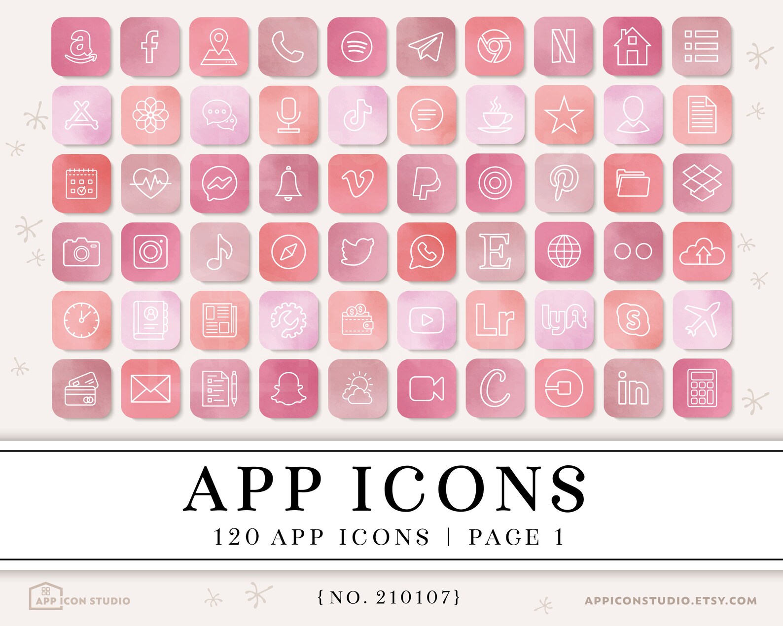 Valentine's Day Ios 14 Icons Pink, Love iPhone App Icons Ios 14 ...