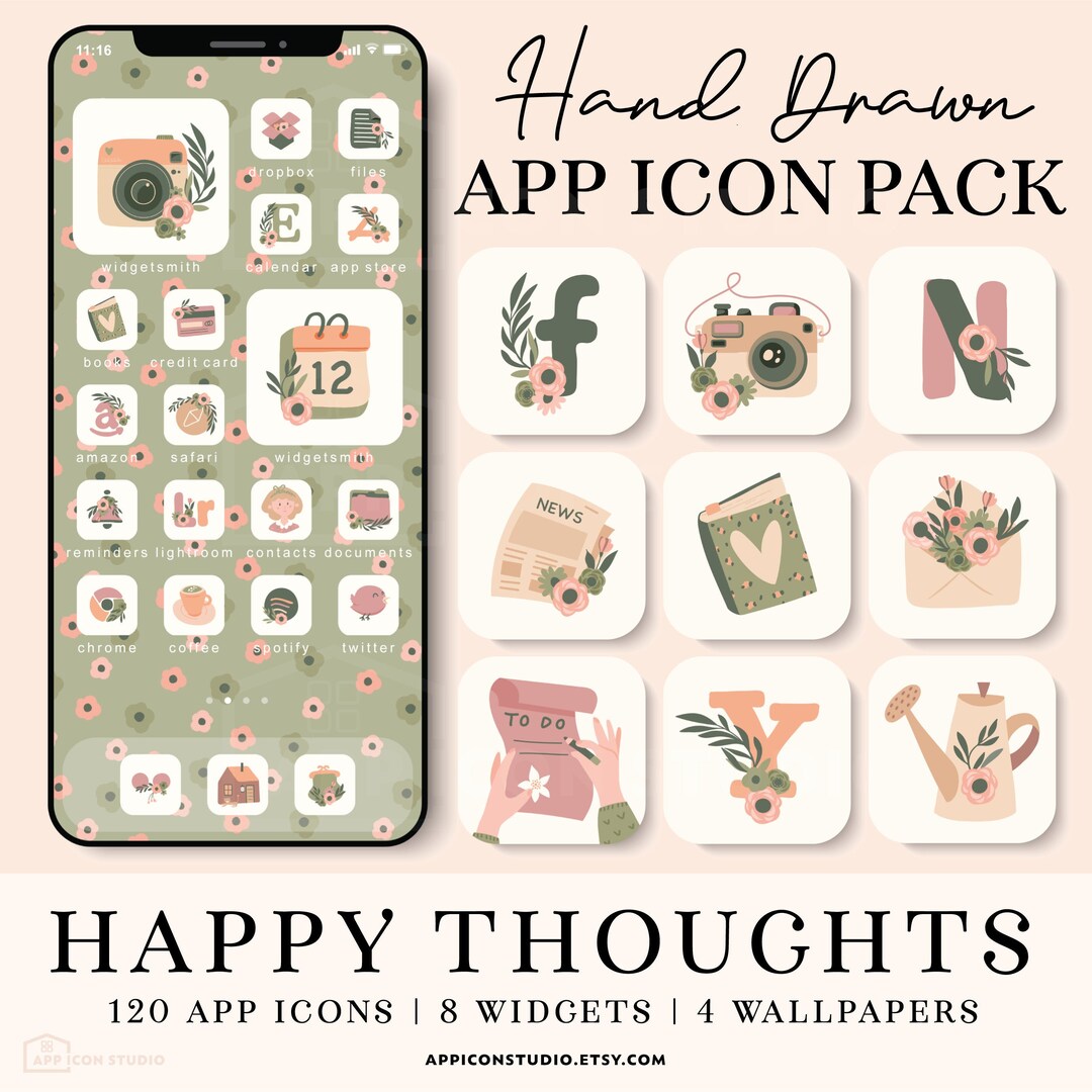 Ios 14 App Icons Green, Ios Icons Pack iPhone Ios14 App Covers, iPhone ...