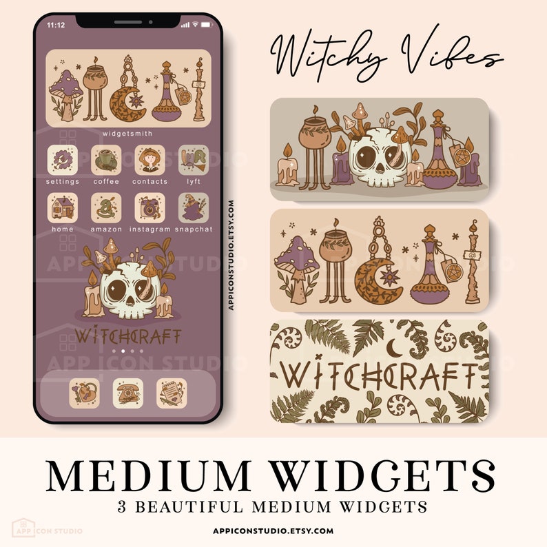 Witchcraft Bundle With Icons, Widgets and Wallpapers for Phone and ...