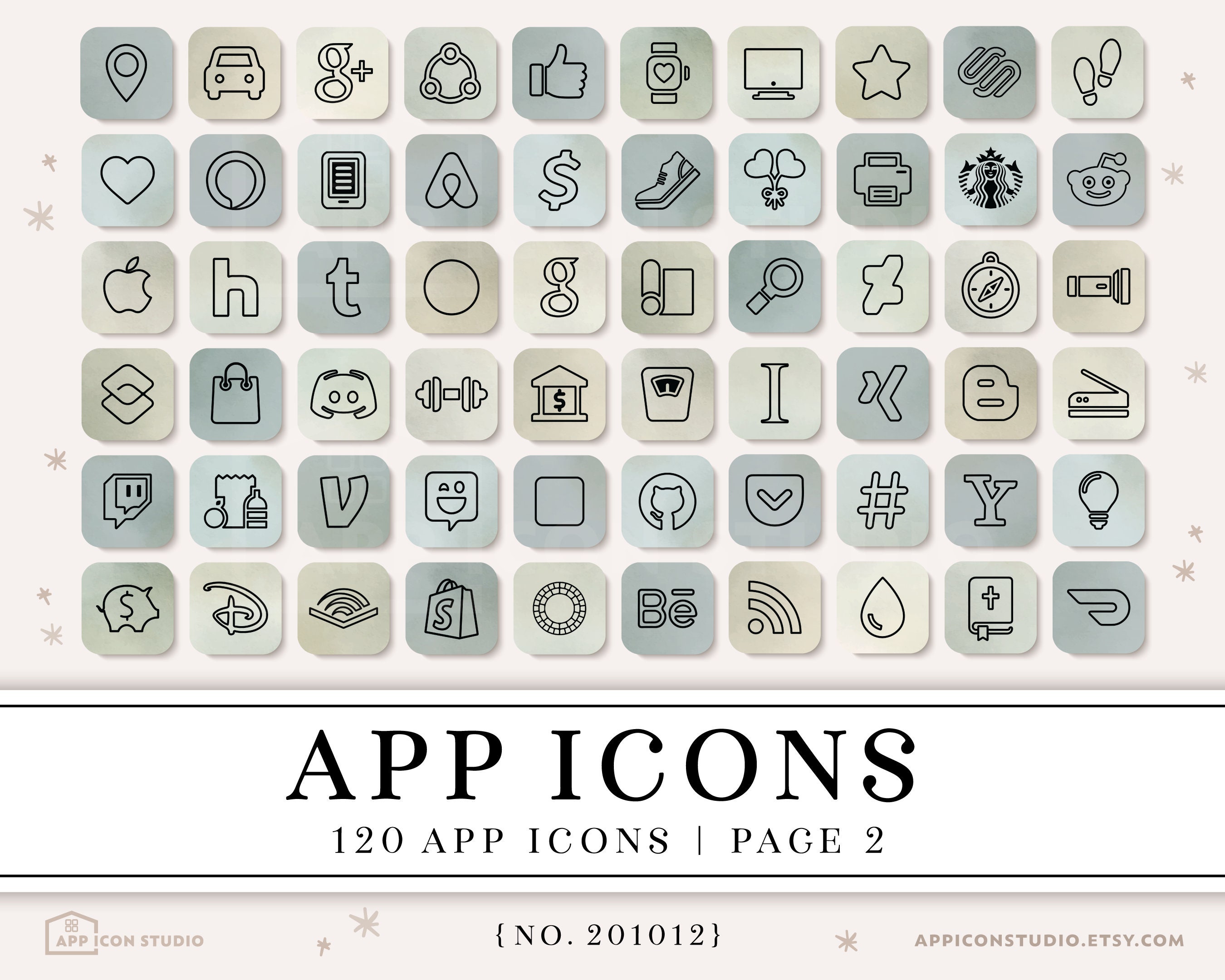 Ios Icons Moon Iphone Icons Ios 14 Aesthetic App Icon Stars - Etsy