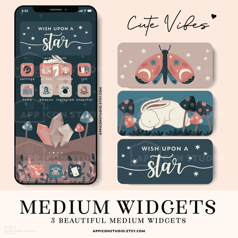 Cute Celestial App Icons Ios 14 Icons Iphone Icons Moon - Etsy