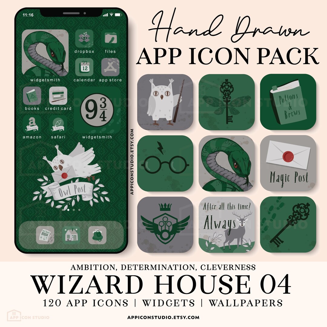 Green Magic Wizard App Icons Snake Ios Magical Wizarding iPhone Icons ...