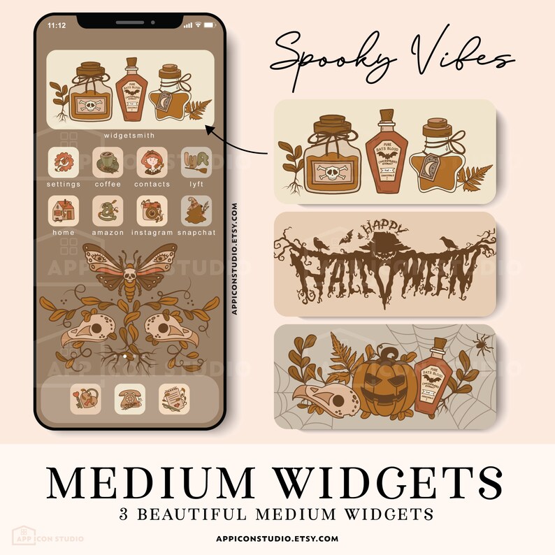 App Icons Halloween Ios 14 Icons Fall iPhone Icons Ios 15 Autumn Theme ...
