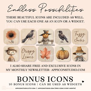Cozy Fall App Icon Set Autumn Aesthetic Ios App Icons Custom Home ...