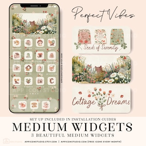 Aesthetic Cottagecore Ios App Icons iPhone Theme Wallpapers and Widgets ...
