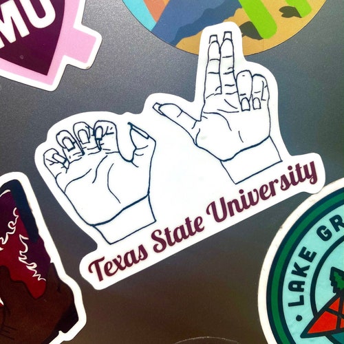 Texas State University Bobcats Combo Logo Car Decal Sticker - Etsy
