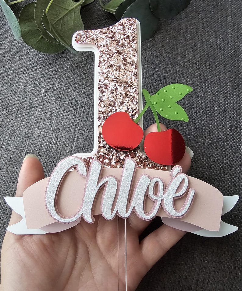 Cherry Cake Topper, Cherry Birthday Cake Topper, Cake Topper, Cherry ...