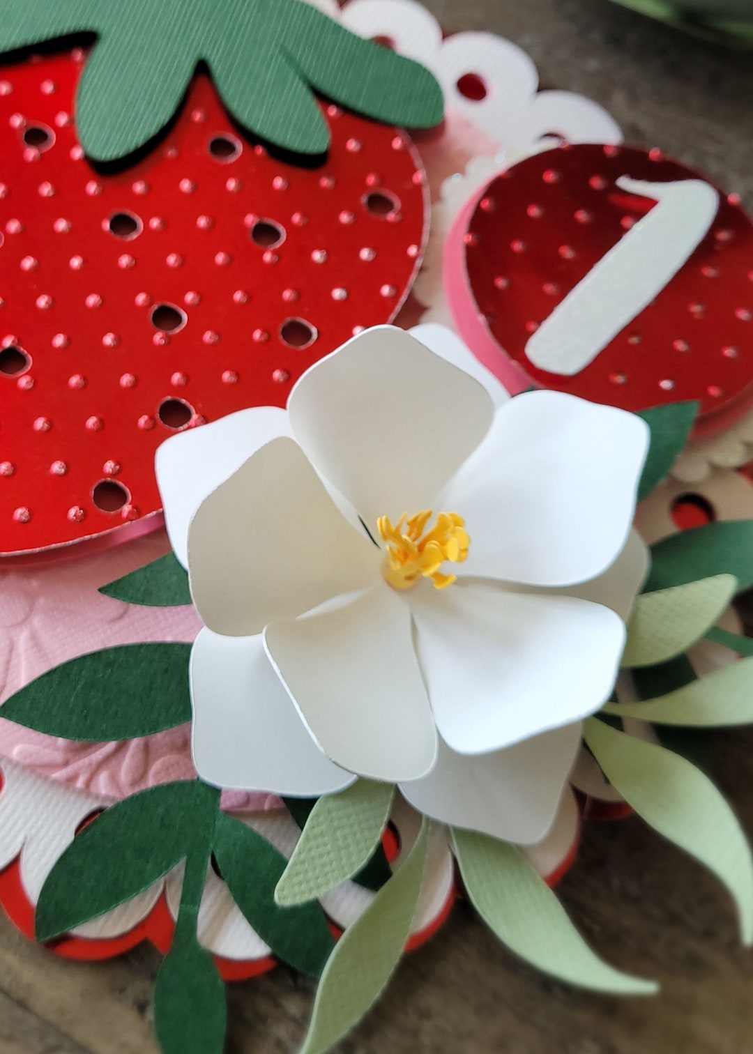 Strawberry Cake Topper, Strawberry Caketopper, Strawberry Birthday ...