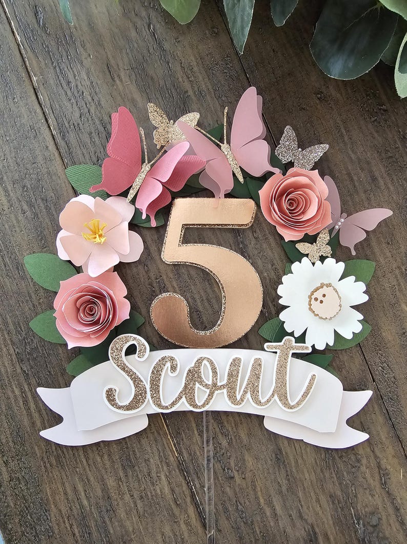 Number, Butterfly Cake Topper, Butterfly Birthday Cake Topper, Cake ...