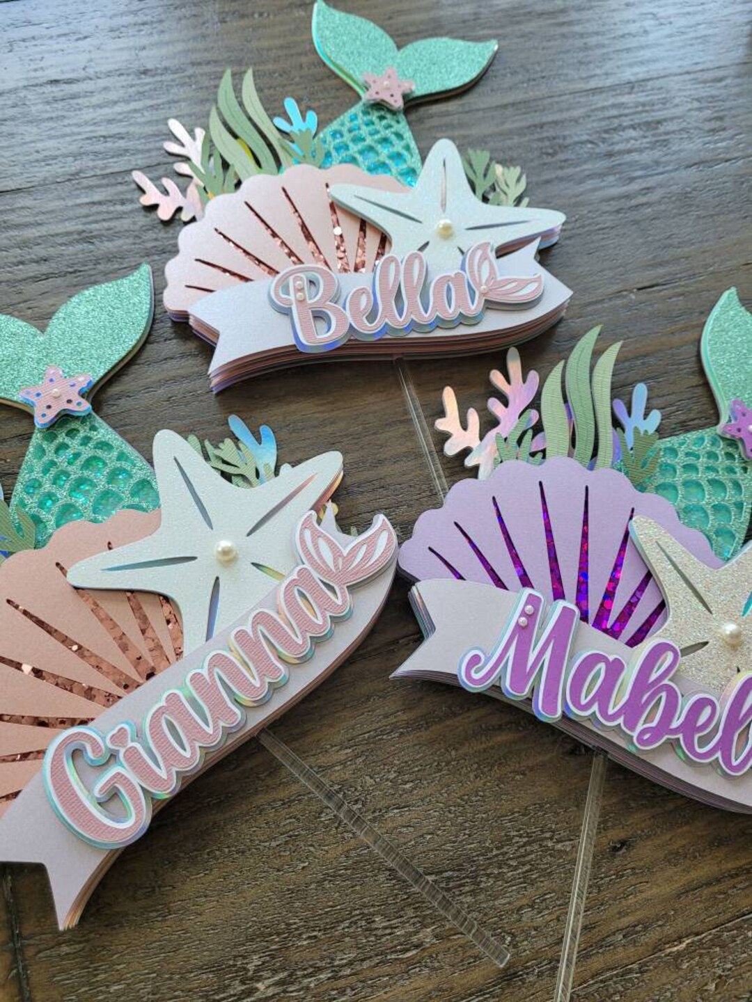 Mermaid Cake Topper, Mermaid Caketopper, Mermaid Birthday, Under the ...