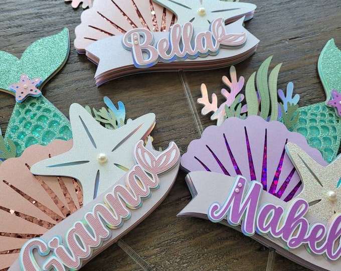 Mermaid Cake Topper, Mermaid Caketopper, Mermaid Birthday, Under the ...