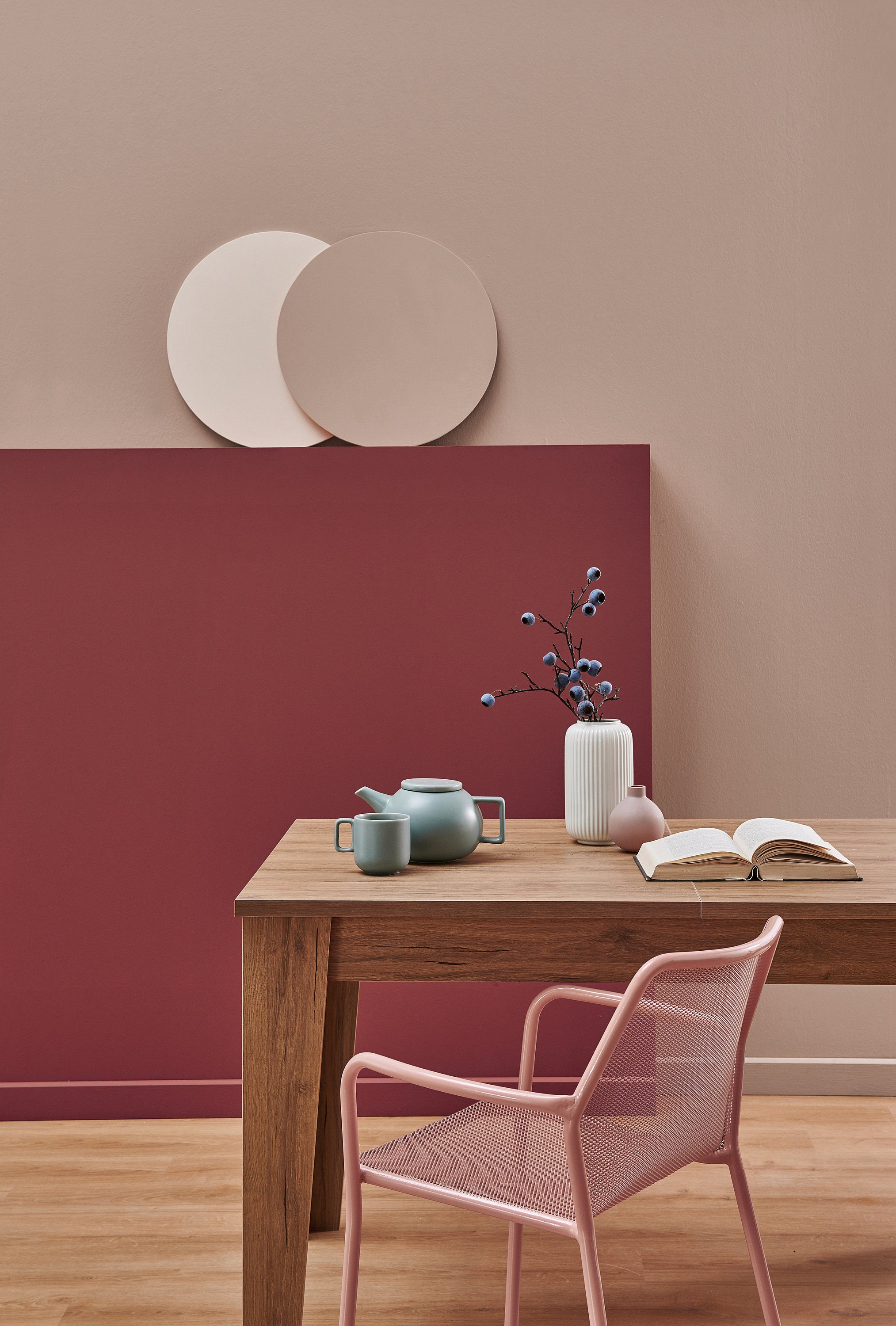 Premium Plain Mountbatten Pink Self Adhesive Wallpaper Peel and Stick ...