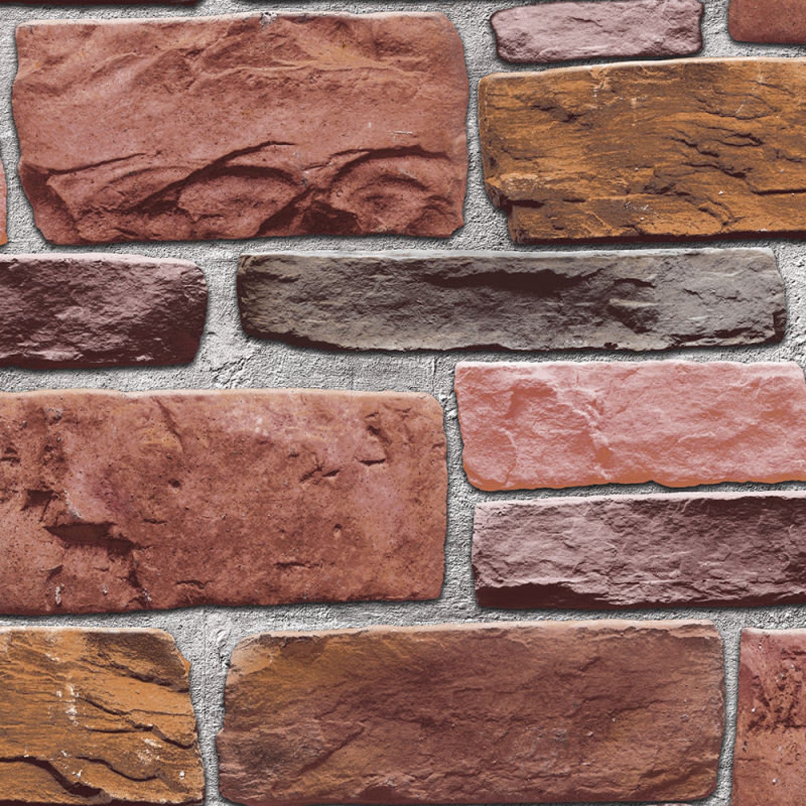 10m Rustic Brick Textured Wallpaper Type M - Etsy