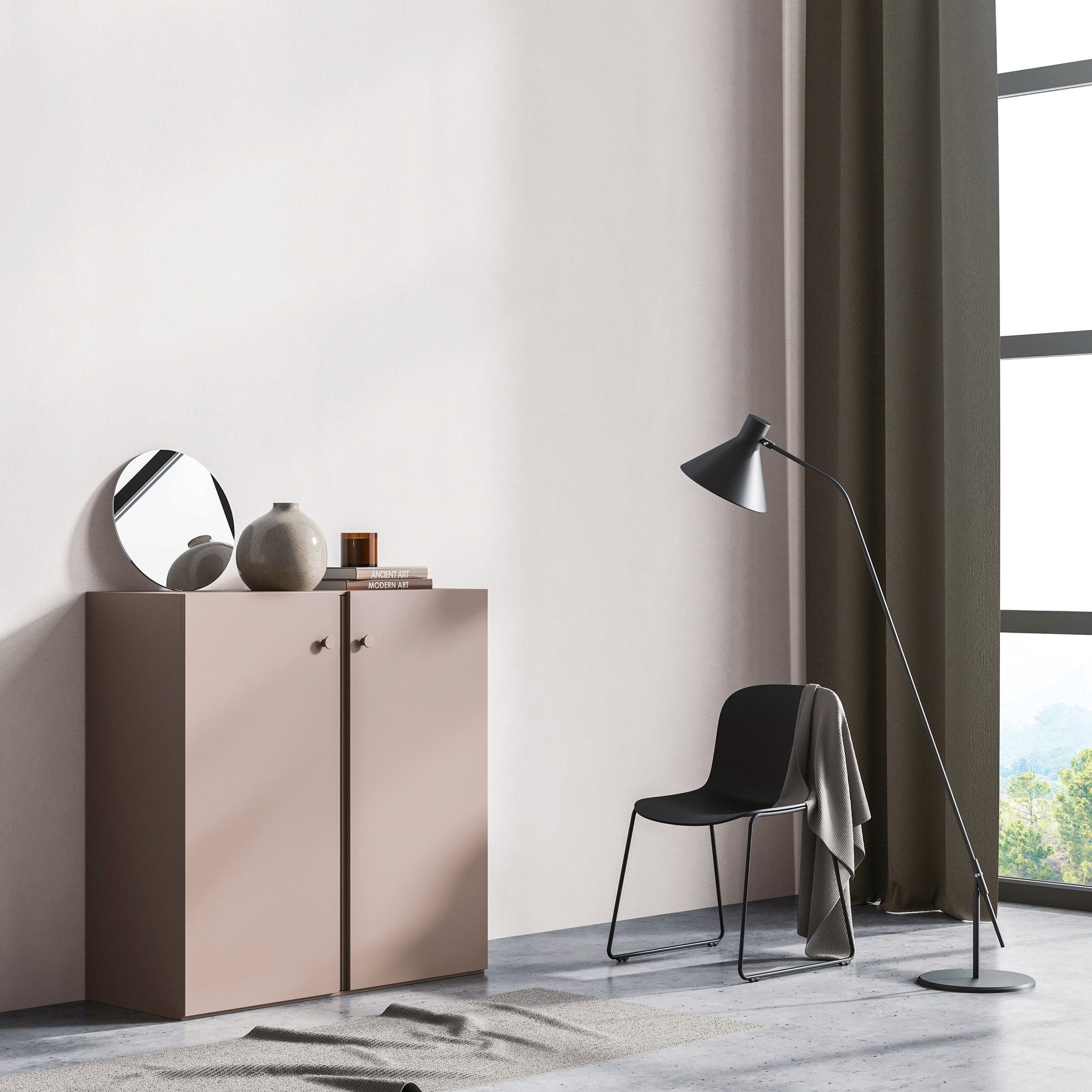 Premium Plain Mountbatten Pink Self Adhesive Wallpaper Peel and Stick ...