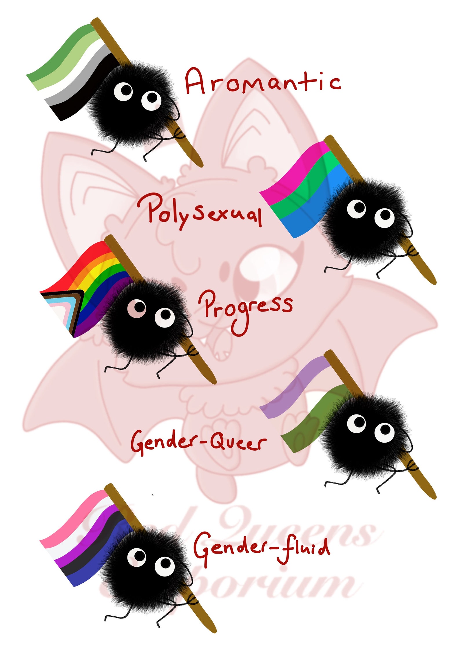 LGBTQ - Soot Sprite Stickers - Etsy