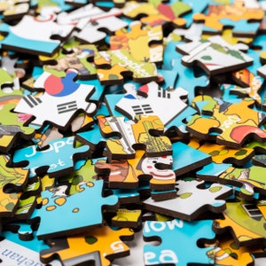South Korea Map Illustration Wooden Jigsaw Puzzle, 152 Pieces - 10"x15 ...