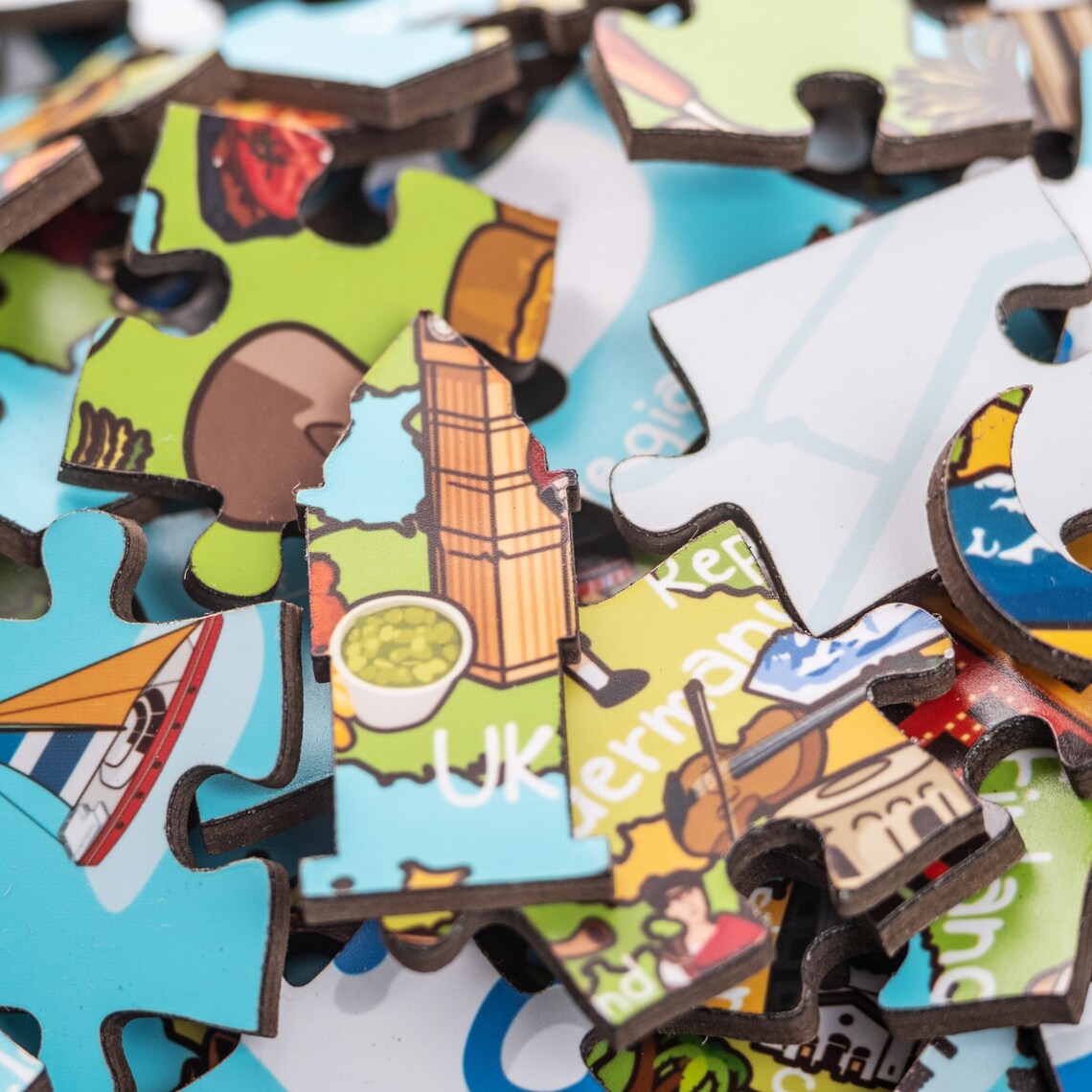 Europe Map Wooden Jigsaw Puzzle, Montessori Map Puzzle for Preschool ...