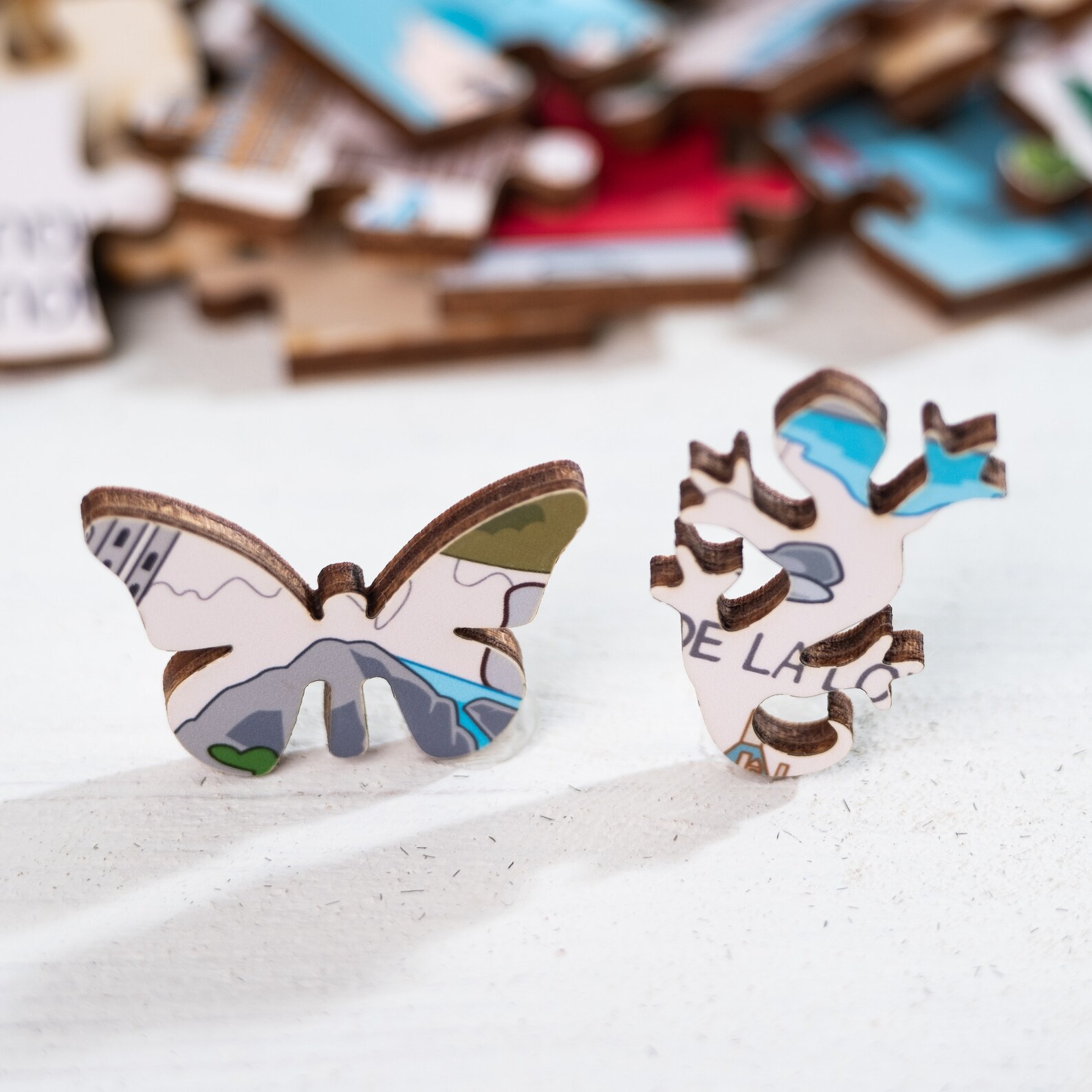 France Map Wooden Jigsaw Puzzle Handmade for Children and Adults ...