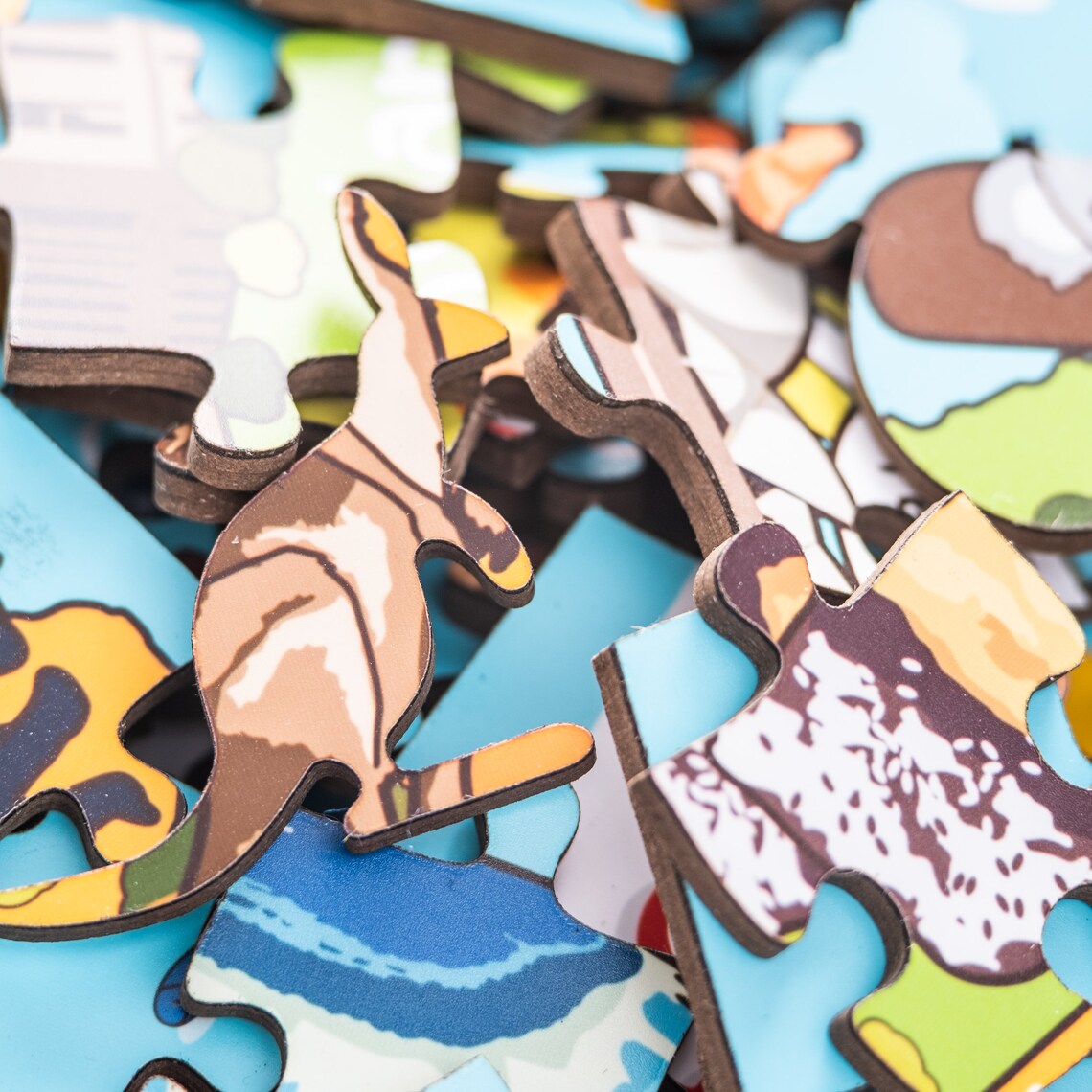 Australia Map Wooden Jigsaw Puzzle Educational Llustrated Map - Etsy