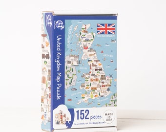 UK Counties: Wooden Puzzle Map - Etsy