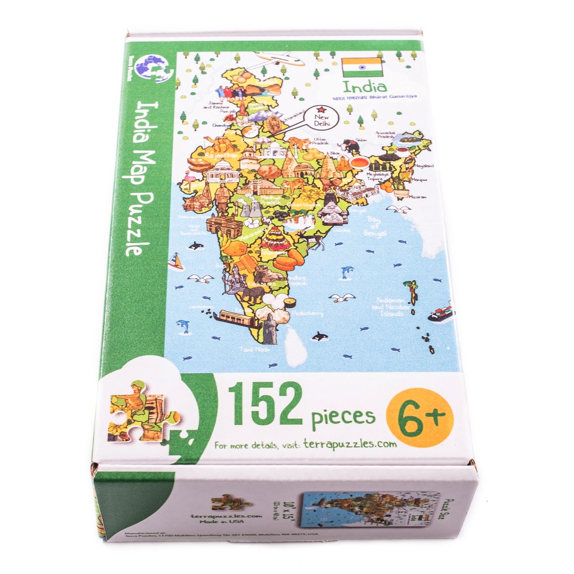 India Map Wooden Jigsaw Puzzle for Children Educational - Etsy