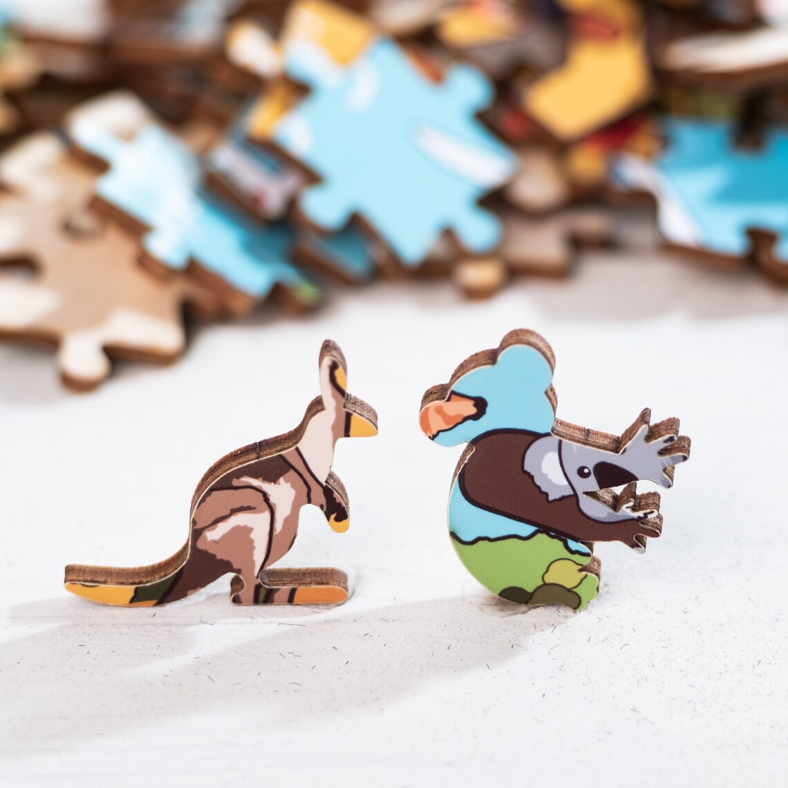 Australia Map Wooden Jigsaw Puzzle Educational Llustrated Map - Etsy