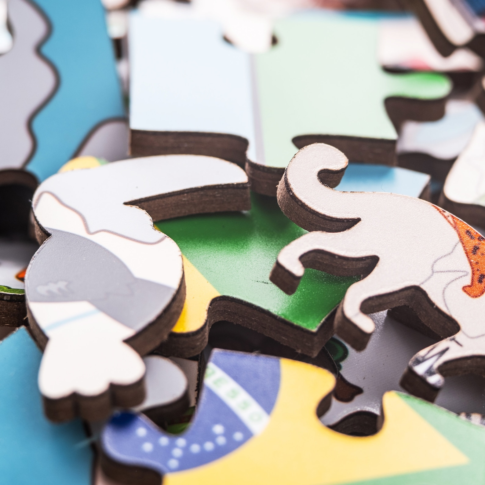 Brazil Map Wooden Jigsaw Puzzle for Kids 6, Handmade Educational ...