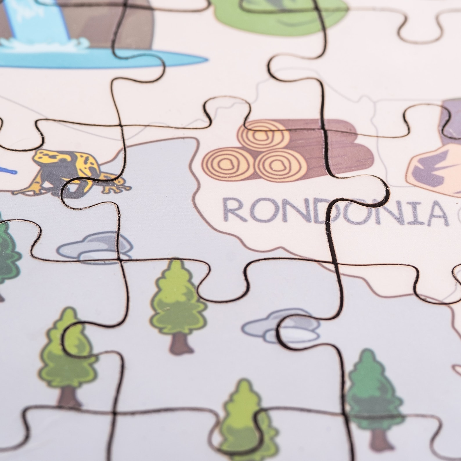 Brazil Map Wooden Jigsaw Puzzle for Kids 6, Handmade Educational ...