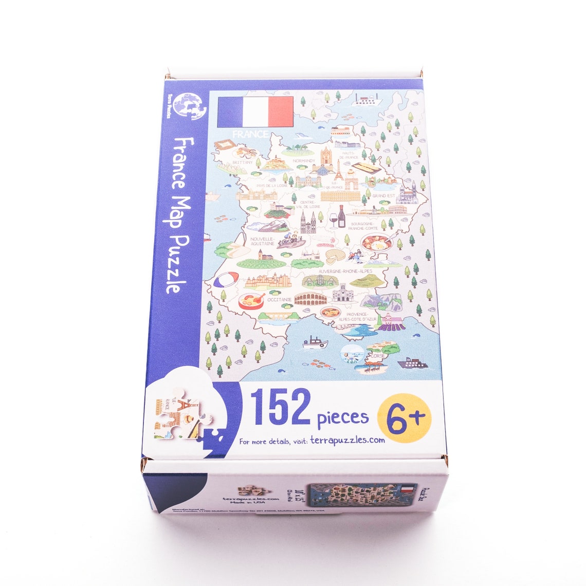 France Map Wooden Jigsaw Puzzle Handmade for Children and - Etsy