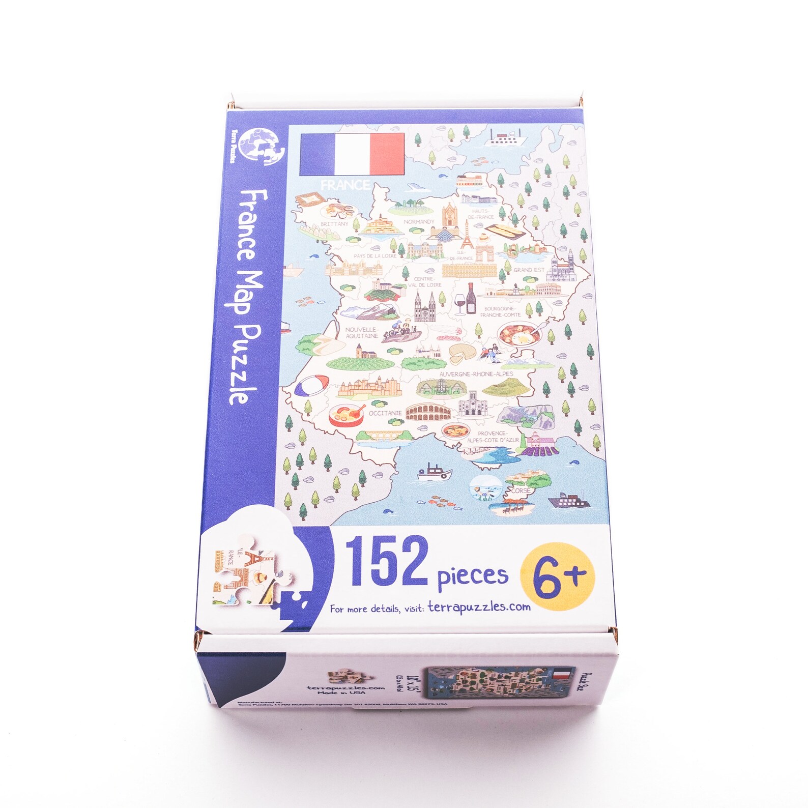 France Map Wooden Jigsaw Puzzle Handmade for Children and - Etsy